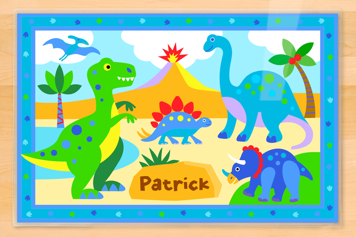 Dinosaurs Personalized Kids Placemat – placemats4kids